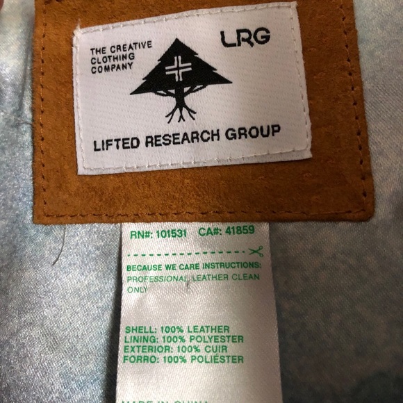 Lrg | Jackets & Coats | Lrg Lifted Research Group Suede Leather Jacket ...
